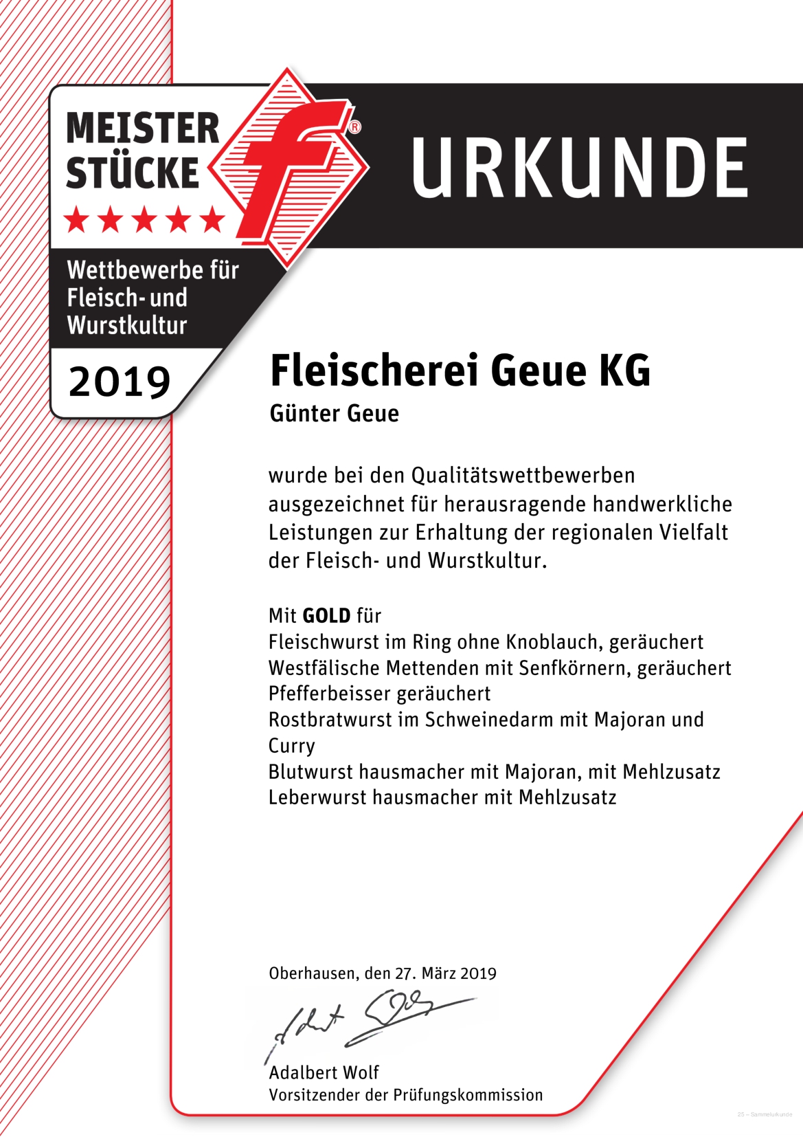 Pressemitteilung | Fleischerei Geue KG